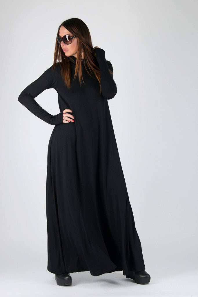 High Neck Maxi Dress with Thumb Hole | Ebham closh – JORYKO